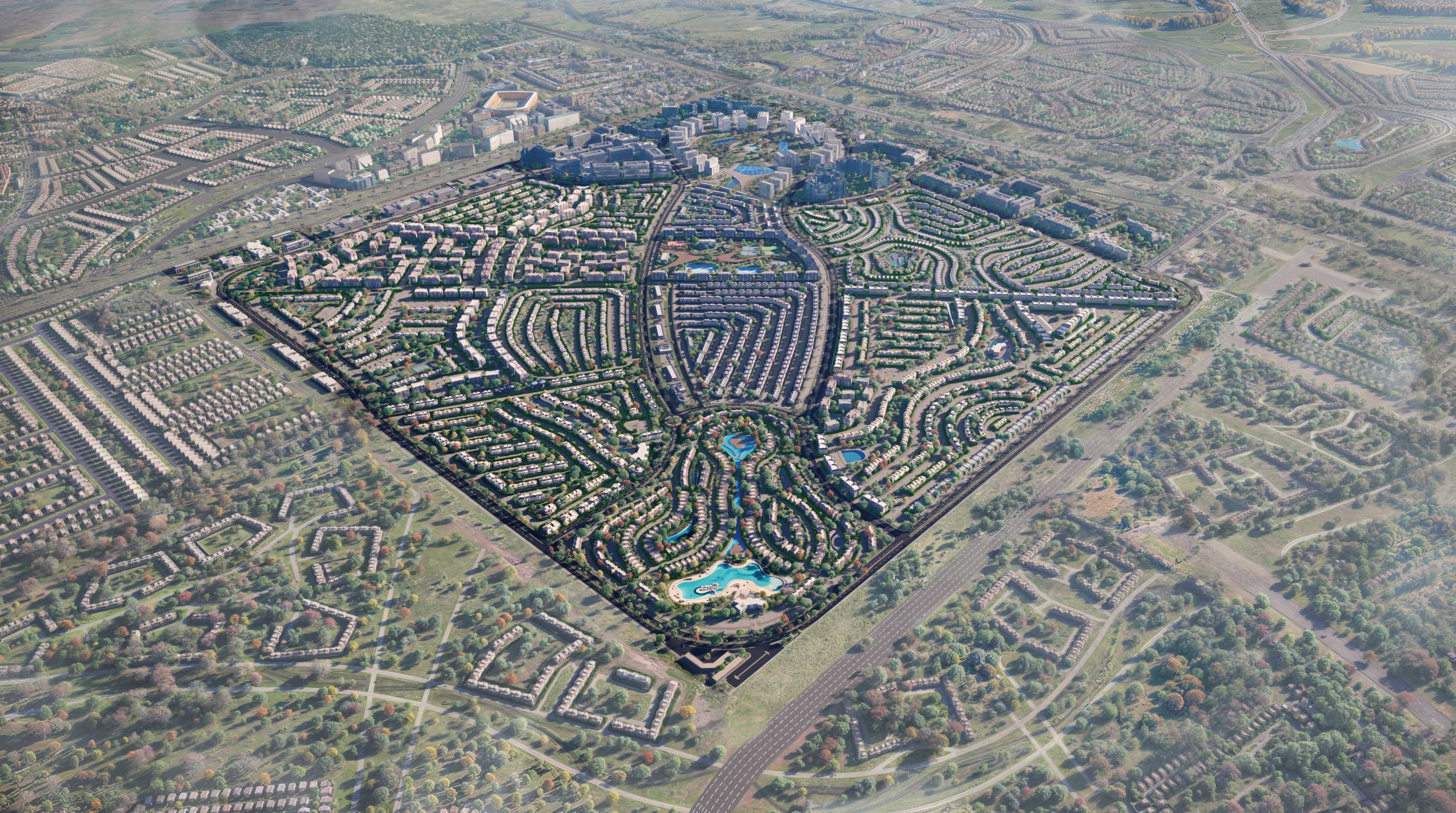 كمبوند سراى | فيلات, مكاتب ادارية للبيع في القاهرة الجديدة